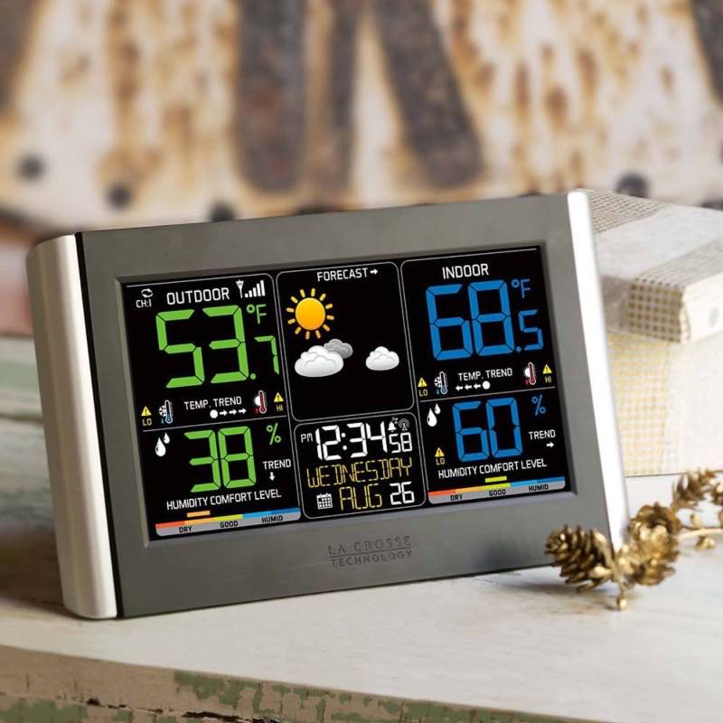 Horizontal Color Display Full-Function Weather Station with Wireless ...